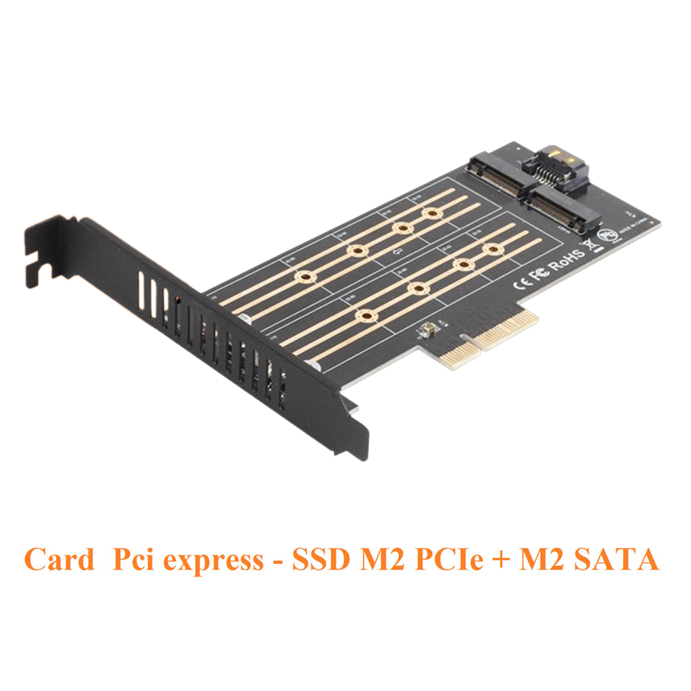 Card Pci express 4X – Ssd M2 Pcie (Nvme) + M2 Sata – BAMBA