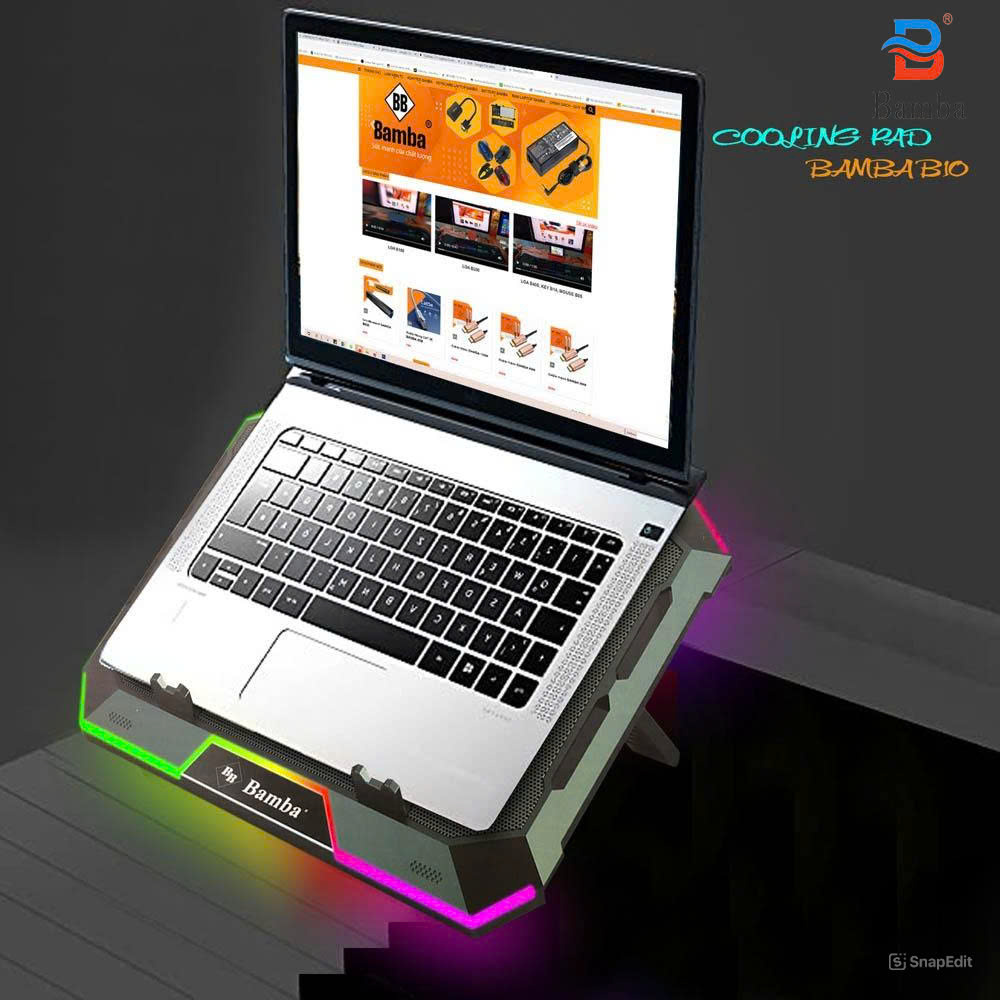 Quạt làm mát laptop Bamba B10 (4 quạt) Led Rgb – BAMBA