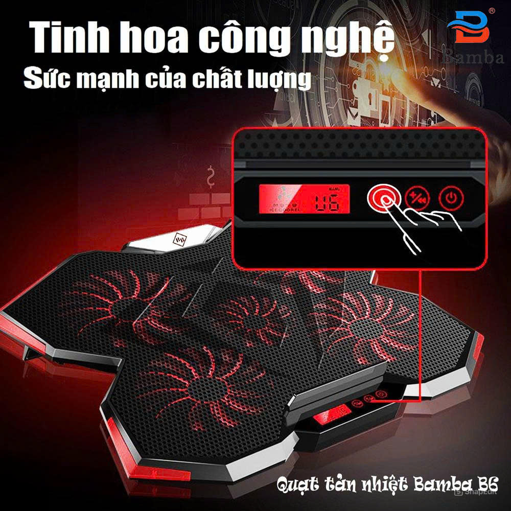 Quạt làm mát laptop Bamba B6 (5 quạt) – BAMBA